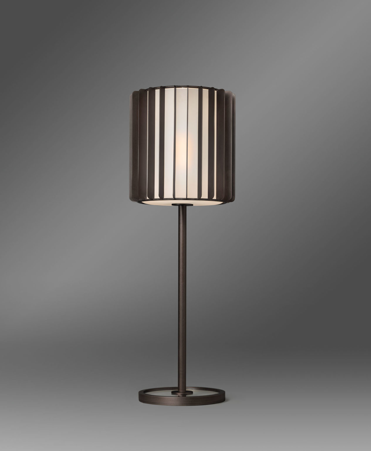Otto Table Lamp - Natural Distress Shagreen - R HUGHES