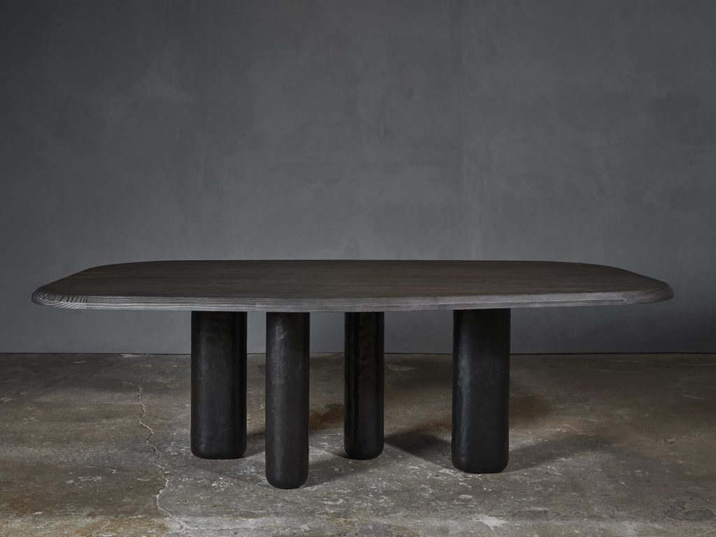 ROUGH Dining Table with Bronze Legs - R HUGHES