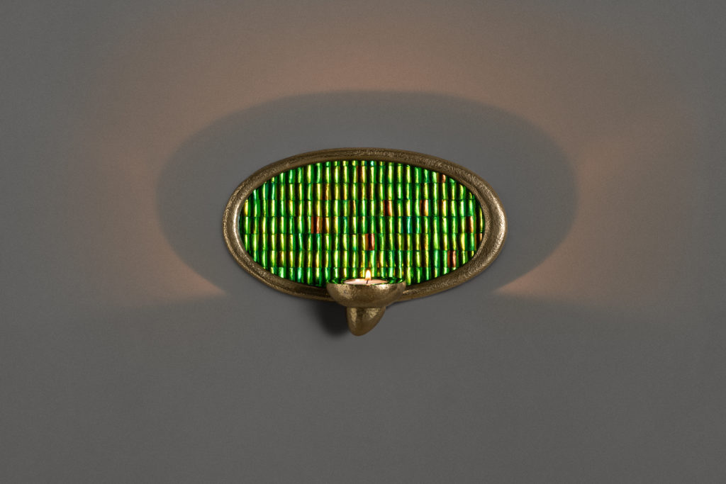 Scarab Candle Sconce - Wide - R HUGHES
