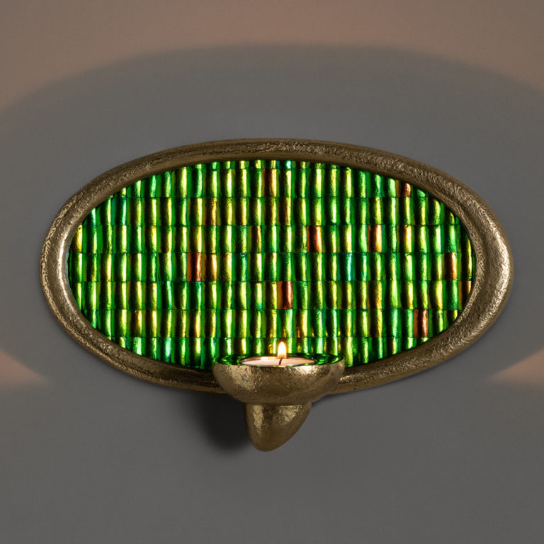 Scarab Candle Sconce - Wide - R HUGHES