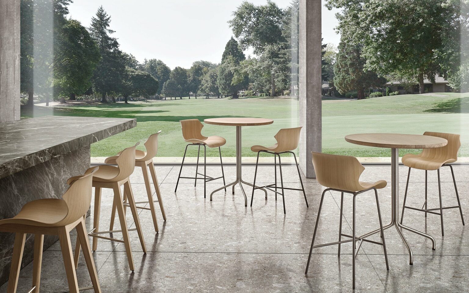 Bicorn Café Table - R HUGHES