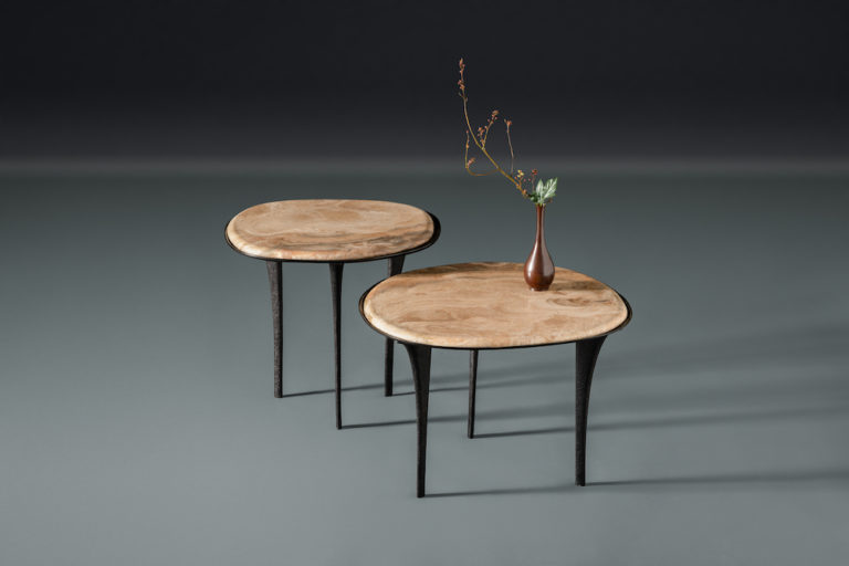 Quill Side Tables - Onyx Marble - R HUGHES