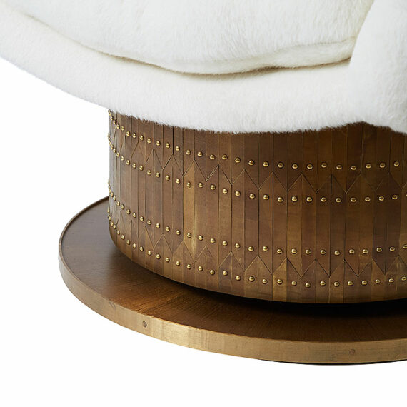 Turn Around Swivel Club Chair by Damian Jones, Rivet - R HUGHES