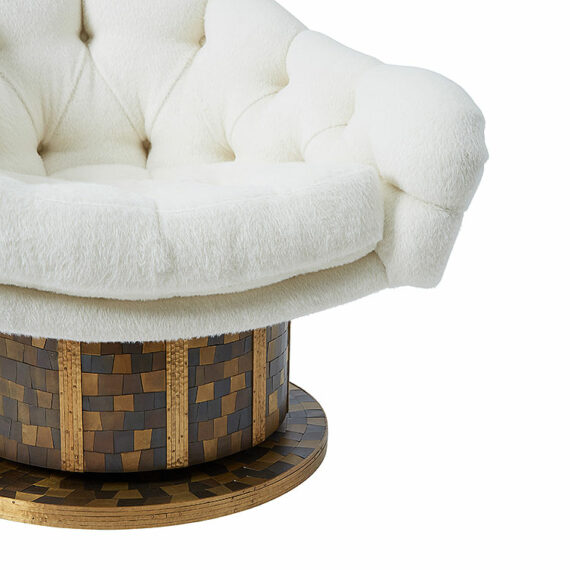 Turn Around Swivel Club Chair by Damian Jones, Mosiac - R HUGHES