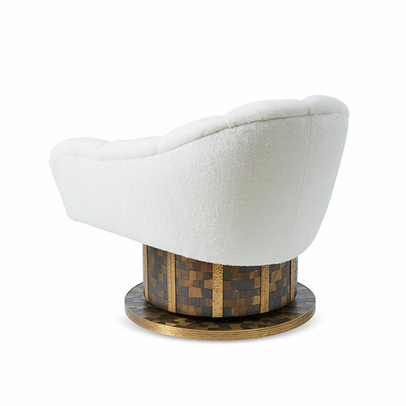 Turn Around Swivel Club Chair by Damian Jones, Mosiac - R HUGHES