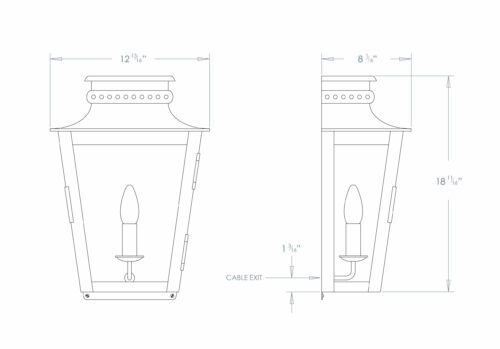 Zeus Wall Lantern, Large - R HUGHES