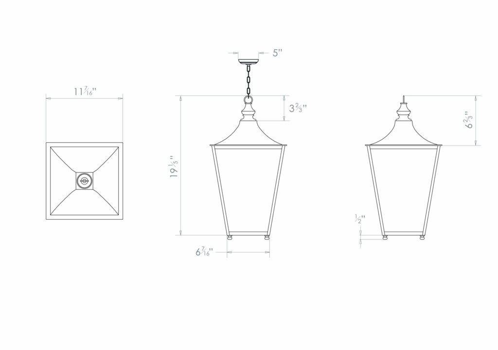 Athena Hanging Lantern, Large - R HUGHES
