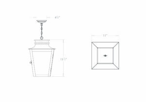 Zeus Hanging Lantern, Medium - R HUGHES