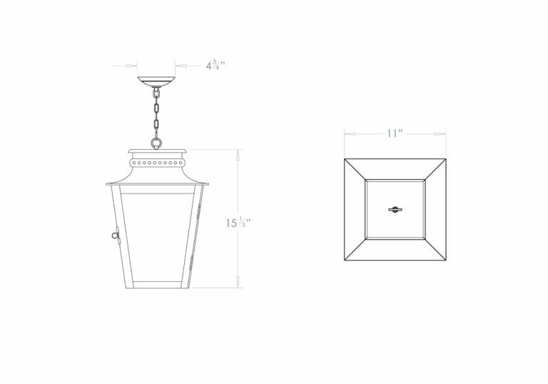 Zeus Hanging Lantern, Medium - R HUGHES