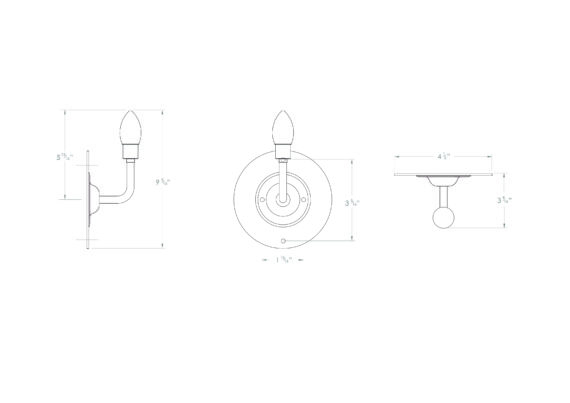 Mini L Bracket Wall Light - R HUGHES