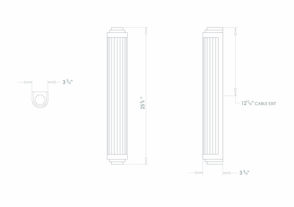 Rod Pillar Light, Large - R HUGHES