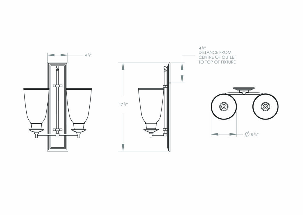 Albert Wall Light, Double - R HUGHES