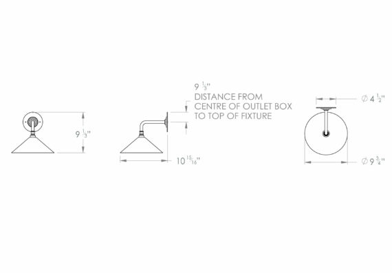 Leila Glass Wall Light, Straight Arm Bracket - R HUGHES