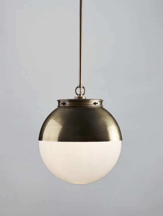 Hector Opal Glass Globe With Hood, Single Fitting, Medium - R HUGHES