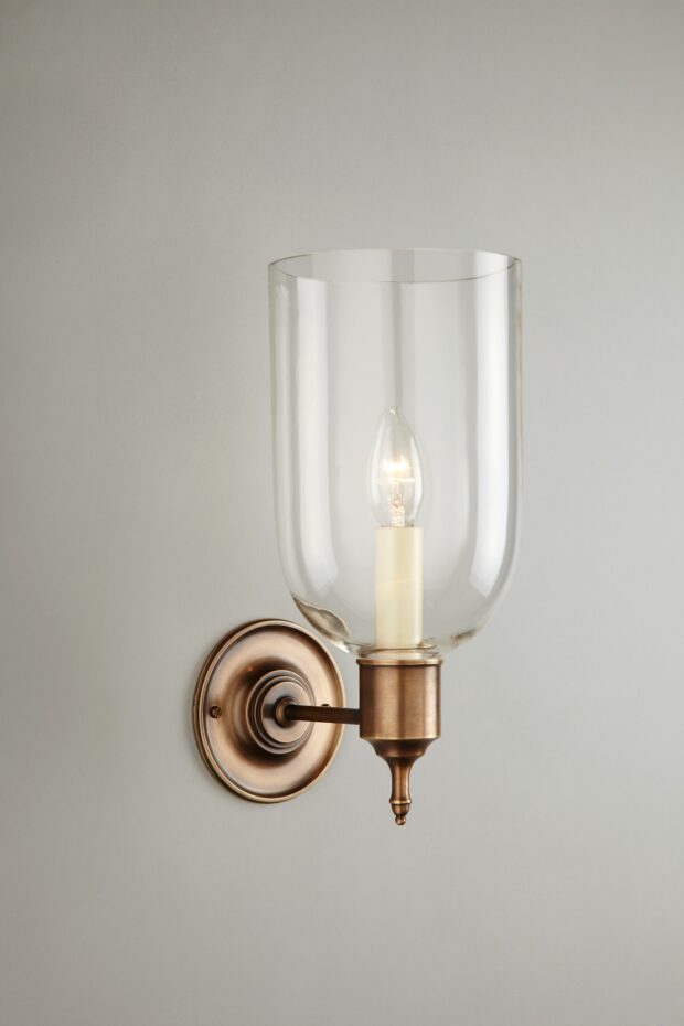 Glass Storm Shade Small, Straight Arm - R HUGHES