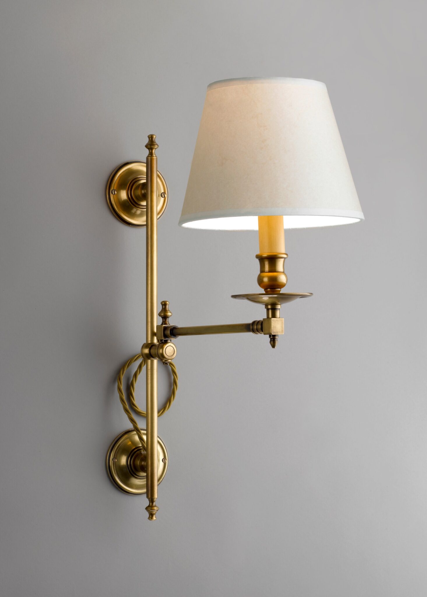 Hector Swing Arm Wall Light, Vertically Adjustable - R HUGHES