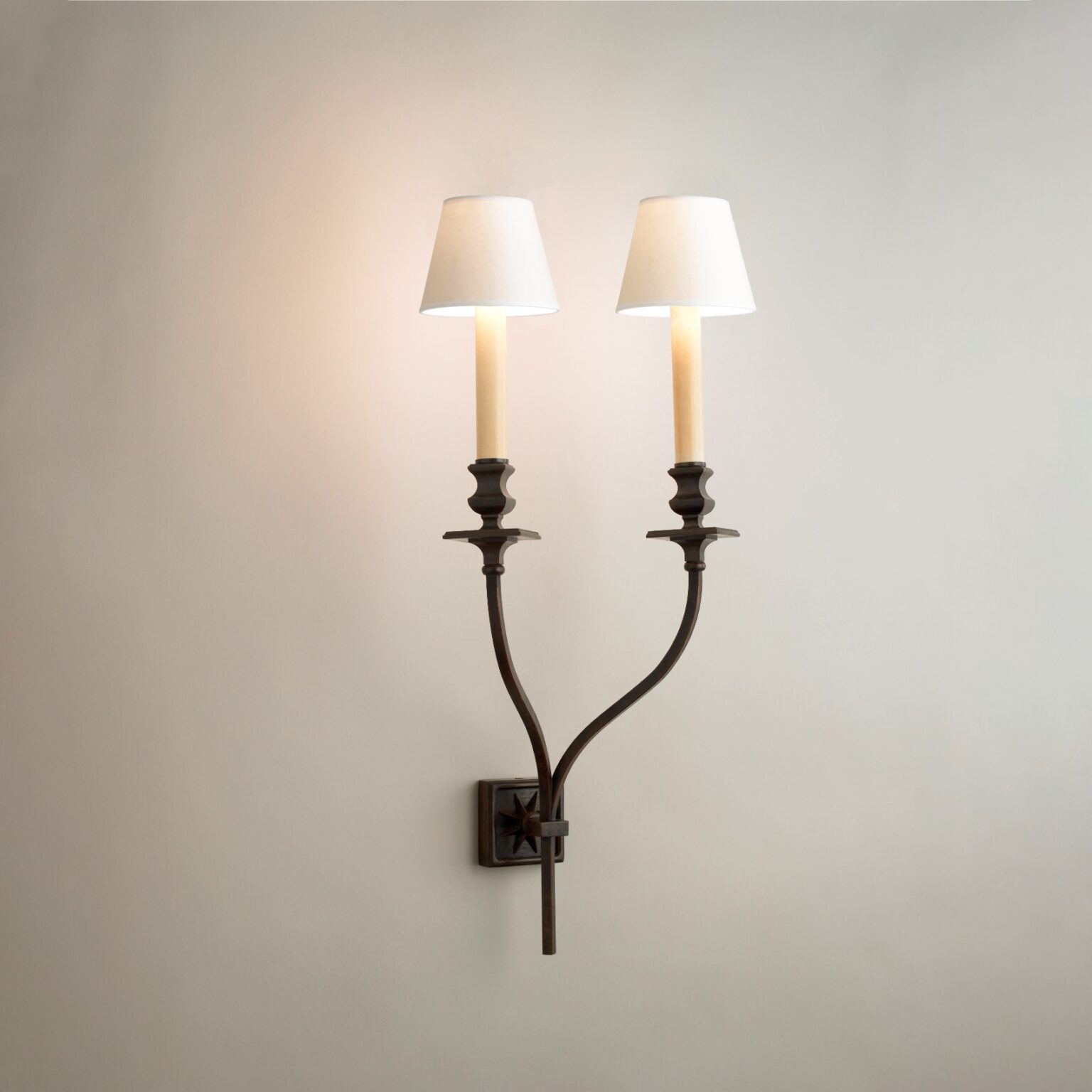 Starback Wall Light, Double Arm, Small - R HUGHES