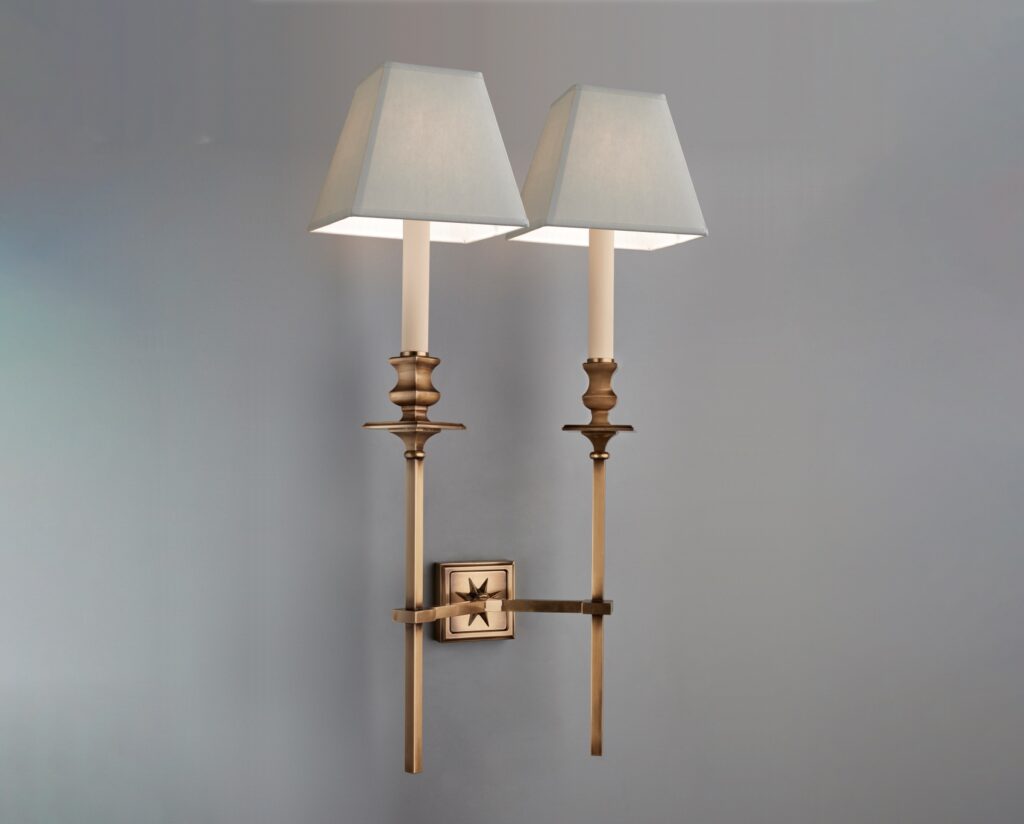 Starback Wall Light, Double Straight Arm, Large - R HUGHES