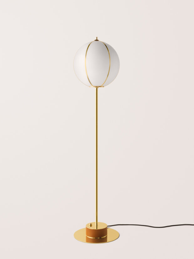 Rib Floor Lamp Sphere - R HUGHES